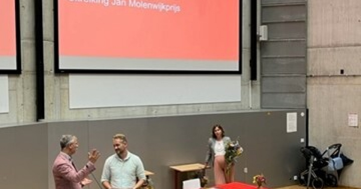 Erik van Olmen en Chayenne Stultiens winnaars van de Jan Molenwijkprijs